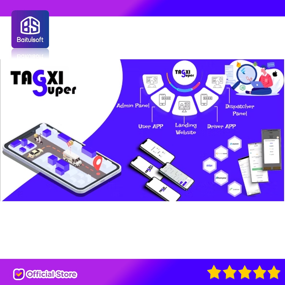 Jual SOURCE CODE APLIKASI TAGXI SUPER - TAXI + GOODS DELIVERY COMPLETE ...