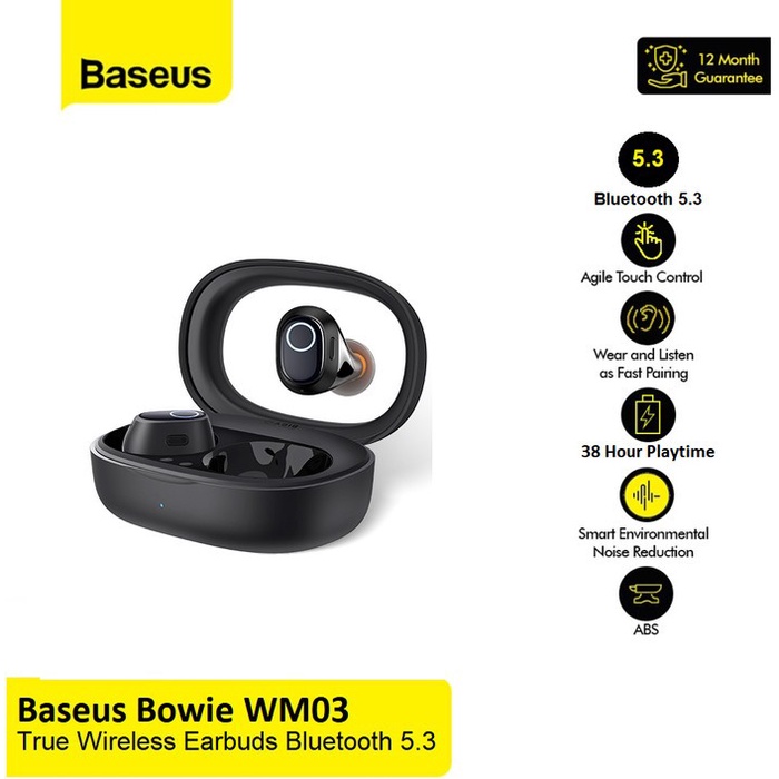 Jual Baseus TWS Encok True Wireless Earphones WM03 | Shopee Indonesia