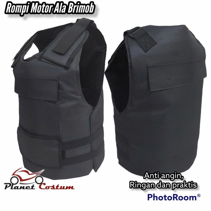 Jual Rompi Bikers Motor Touring Biker Tebal Anti Angin brimob hitam ...