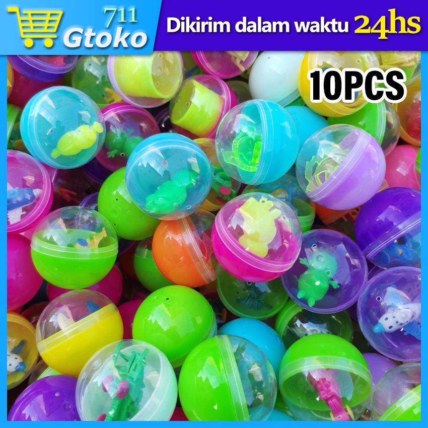 Jual Mainan Bola Gacha / Bola Kapsul / Bola Hadiah / Kapsul Telur 10 ...