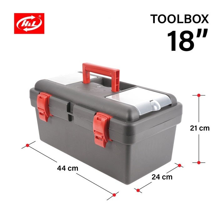 Jual Kotak Pekakas HL 18 Inch Toolbox Tool Box Penyimpanan Alat Kerja ...