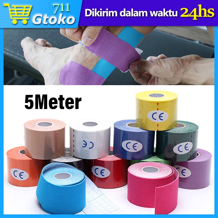 Jual Kinesiology Tape / Kinesio Tape / Tapping Sport Ukuran 2.5cm x 5m, 5cm x 5m, 10cm x 5m ...