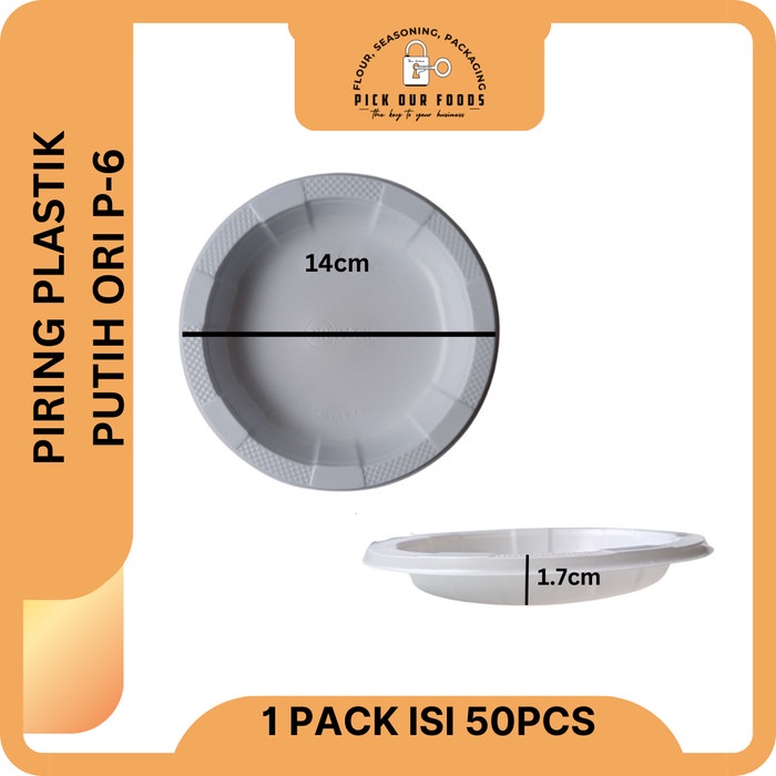Jual Piring Plastik Putih P6 Kecil | P7 piring Sedang | P9 piring Besar ...