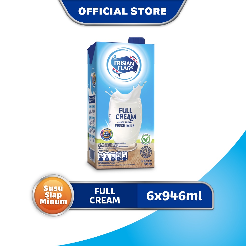 Jual Frisian Flag Family UHT Full Cream 946 ml - 6 Pcs | Shopee Indonesia