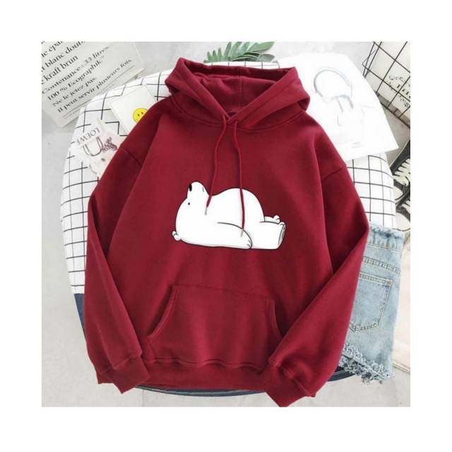 Jual HOODIE ATASAN WANITA KEREN JACKET MURAH SLEEP THE BEAR TEBAL HODIE ...