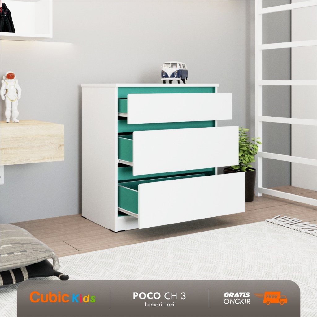 Jual Cubic KIDS Chest Drawer Anak / Lemari Laci Anak 3 Susun / POCO CH ...