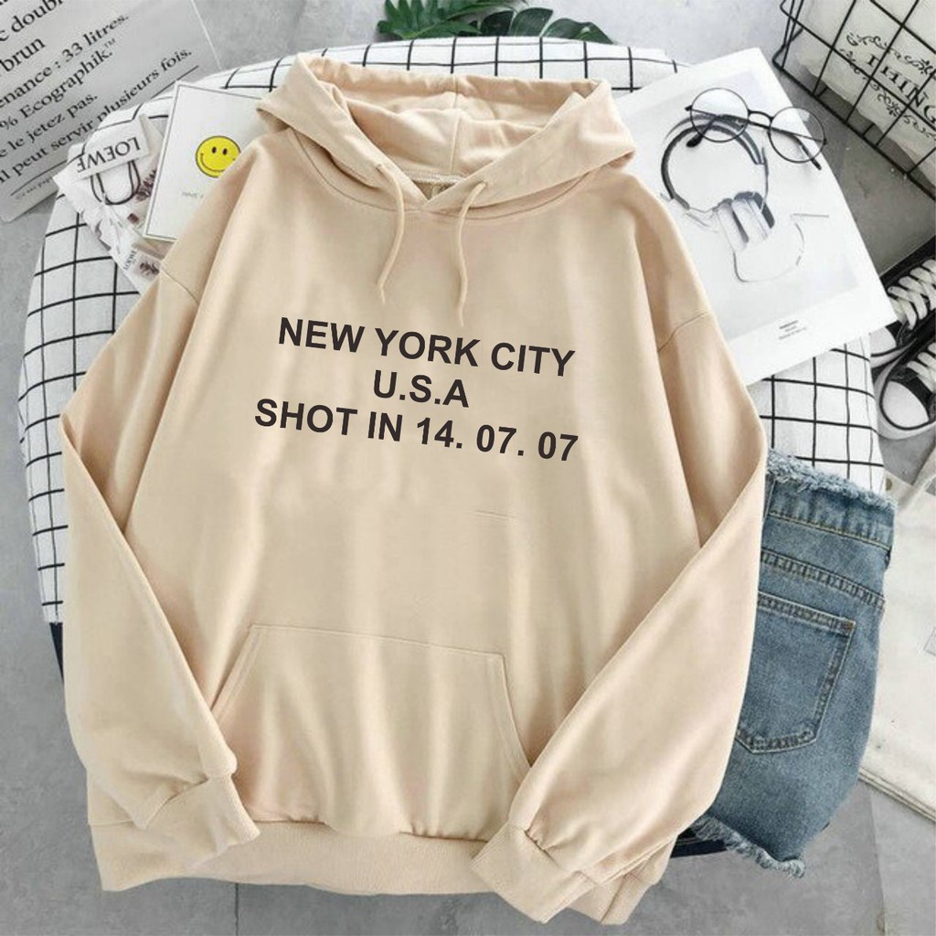 Jual HOODIE ATASAN WANITA KEREN JACKET MURAH NEW YORK CITY HODIE TEBAL ...