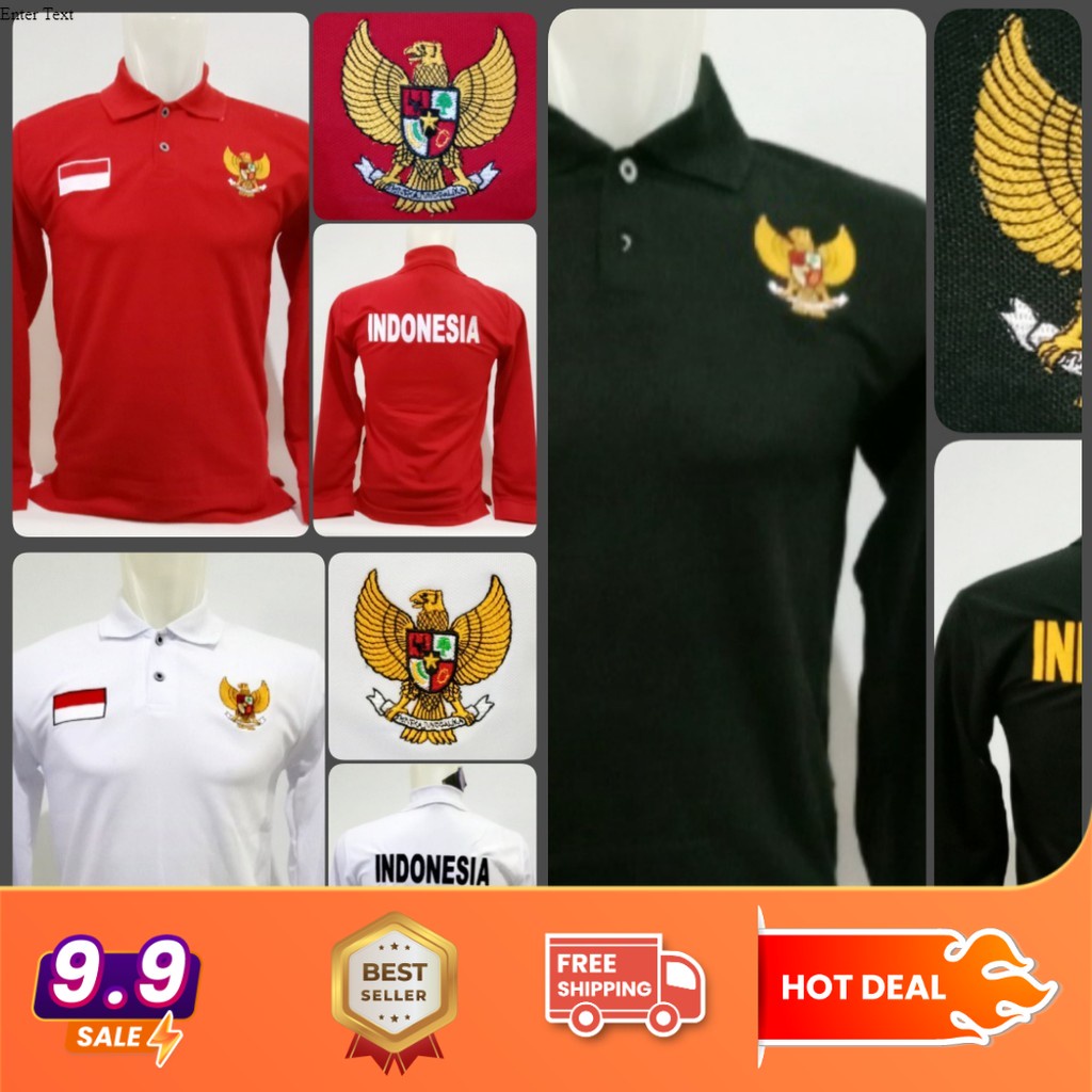 Jual Kaos Baju Kaos Polo Shirt Garuda Indonesia Lengan Panjang | Shopee Indonesia