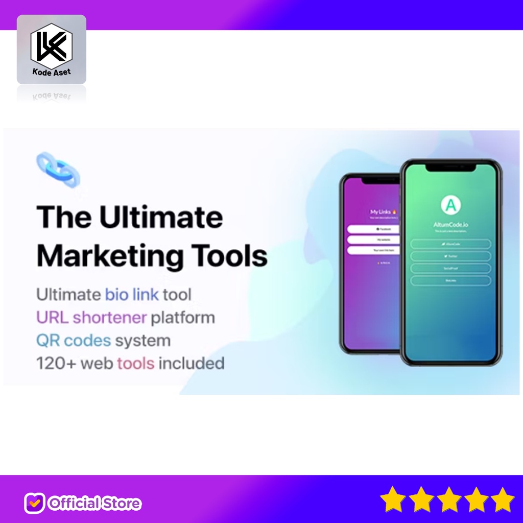 Jual SOURCE CODE APLIKASI BIO LINKS, URL SHORTENER, QR CODES & WEB ...