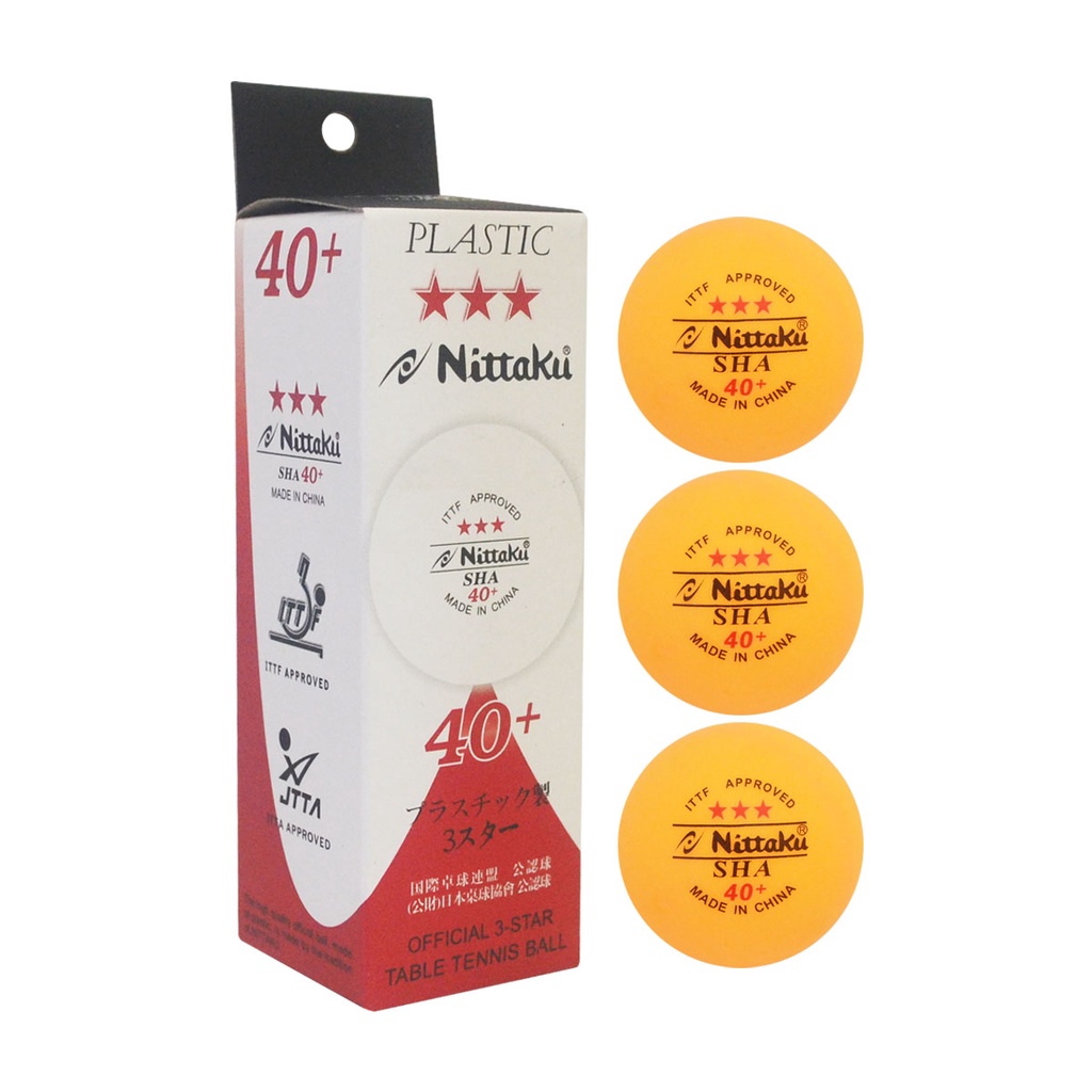 Jual Bola Tenis Meja Bola Pingpong Nittaku Bintang 3 Isi 3 | Shopee Indonesia