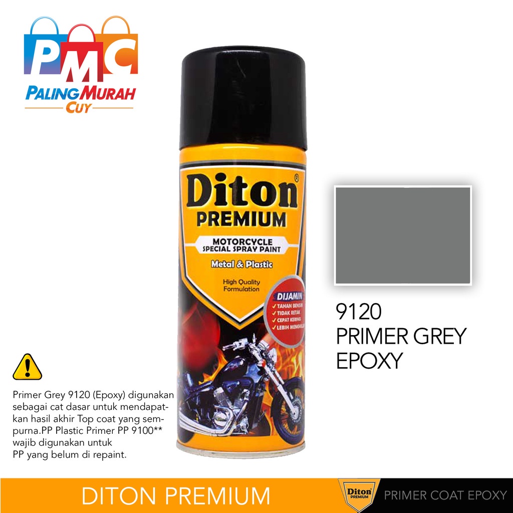 Jual Diton PREMIUM 9120 Primer Grey Cat Semprot /Pylox/Samurai Helm ...