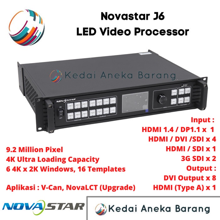Jual Novastar J6 LED Video Processor Switcher Splicer Videotron ...