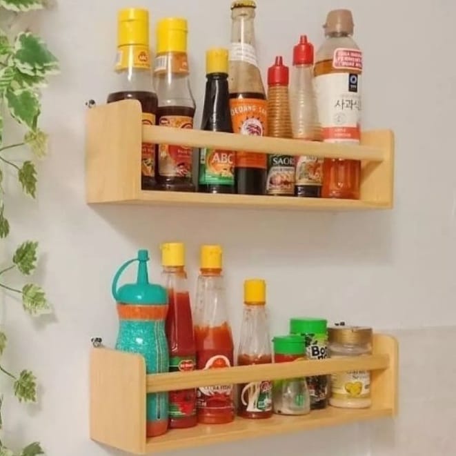 Jual RAK BUMBU DAPUR TEMPEL DINDING, RAK SERBAGUNA, RAK BUMBU AESTHETIC ...