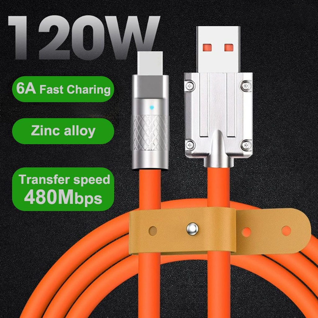 Jual ANP88 Kabel Data Silikon 120W Fast Charging 6A / Kabel Data Silicon Super Cepat / Kabel ...