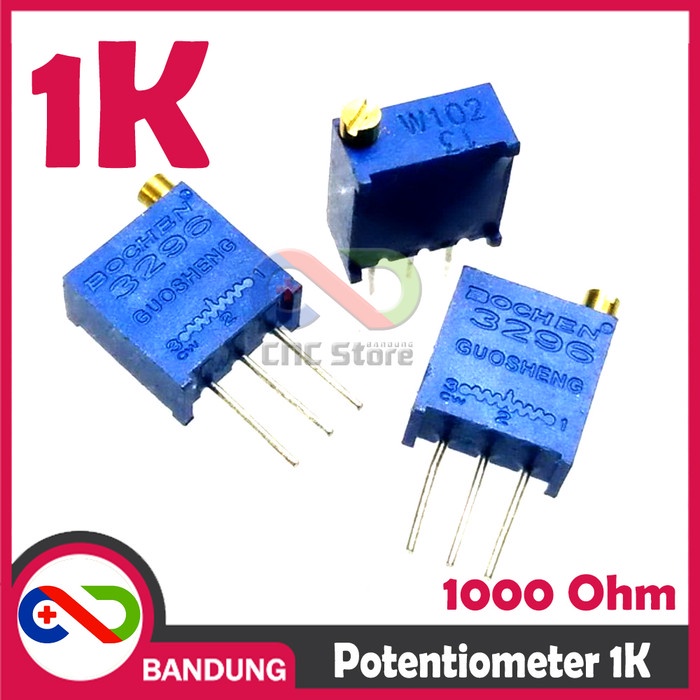 Jual POTENSIOMETER 1K POTENTIOMETER POTENSIO TRIMPOT MULTITURN VR 3296W ...