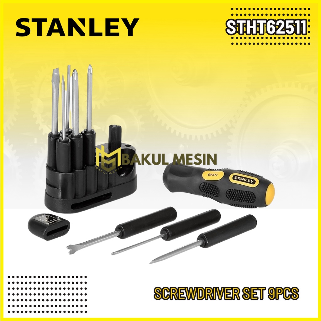Jual STANLEY STHT62511-8 OBENG SET 9 WAY screw driver set | Shopee ...