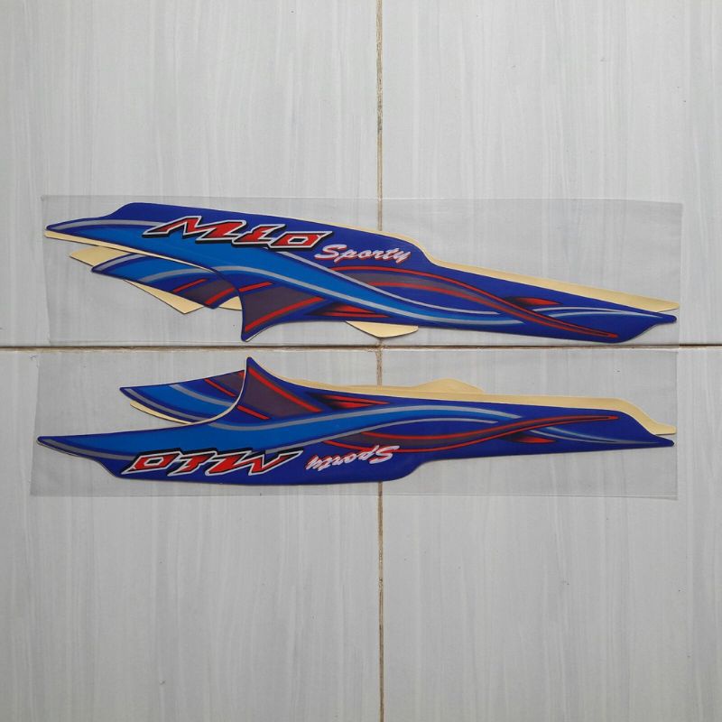 Jual Stiker Striping Motor Mio Sporty 2005 Biru Sticker Lis Body ...
