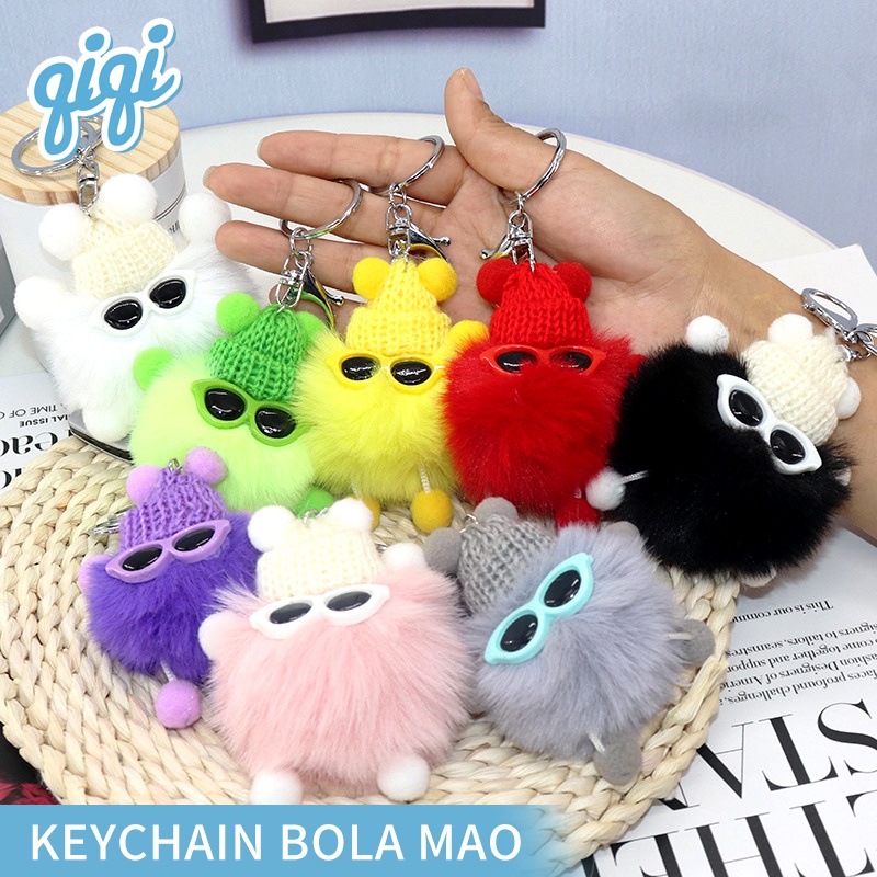 Jual Keychain bola mao/Gesper kunci/Liontin gantungan kunci/Liontin tas ...