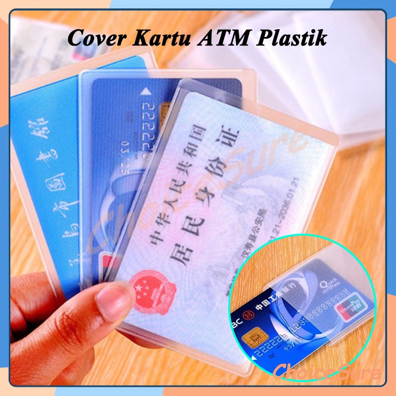 Jual 50 PCS Cover Plastik Pelindung Kartu ATM SIM KTP Sampul / Cover Kartu ATM SIM KTP Plastik ...
