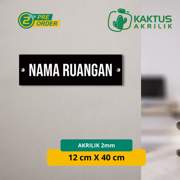 Jual PAPAN NAMA RUANGAN AKRILIK CUSTOM I DTF UV STICKER | Shopee Indonesia