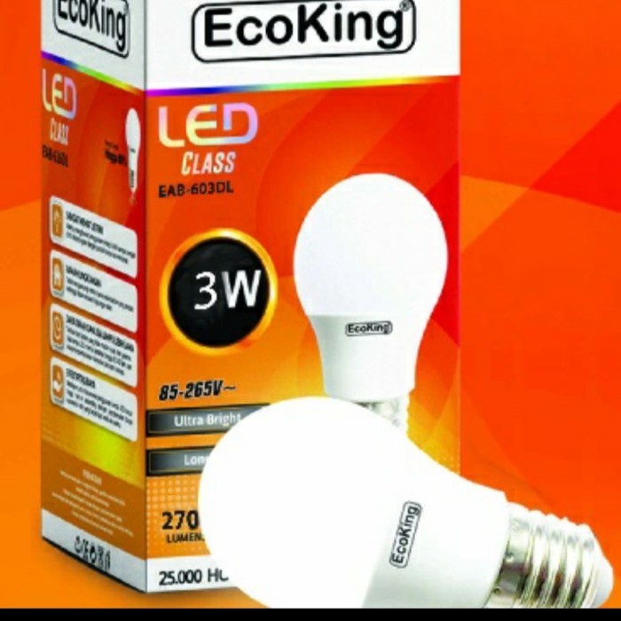 Jual LAMPU LED 3W - 3 watt 7w 11w 30w 40w ECOKING SUPER TERANG - TAHAN ...