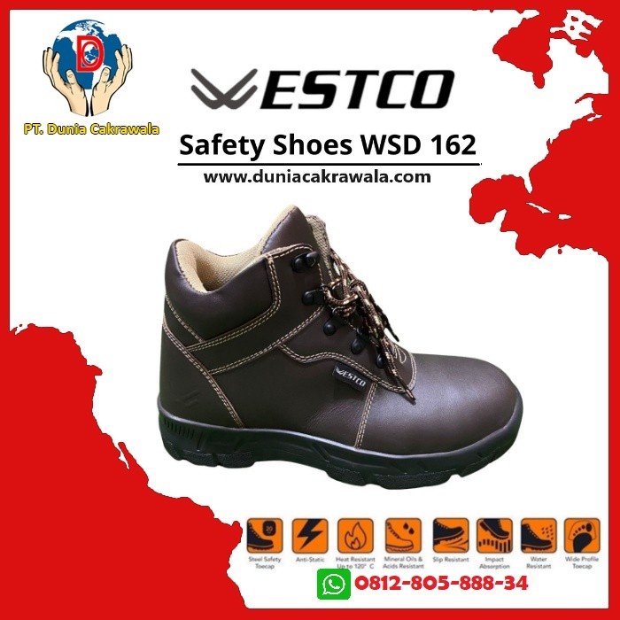 Jual SEPATU SAFETY WESTCO WSD 162 ORIGINAL / SEPATU PROYEK SNI MODEL TINGGI | Shopee Indonesia