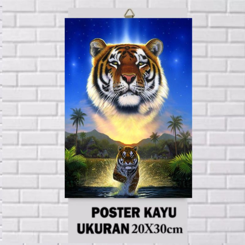 Jual POSTER KAYU MACAN/POSTER PAPAN MDF/FOTO POSTER BINATANGHIASAN ...