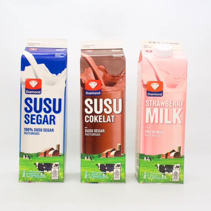 Jual Diamond Susu Fresh Milk / Strawberry Milk / Chocolate Milk 946 ml ...