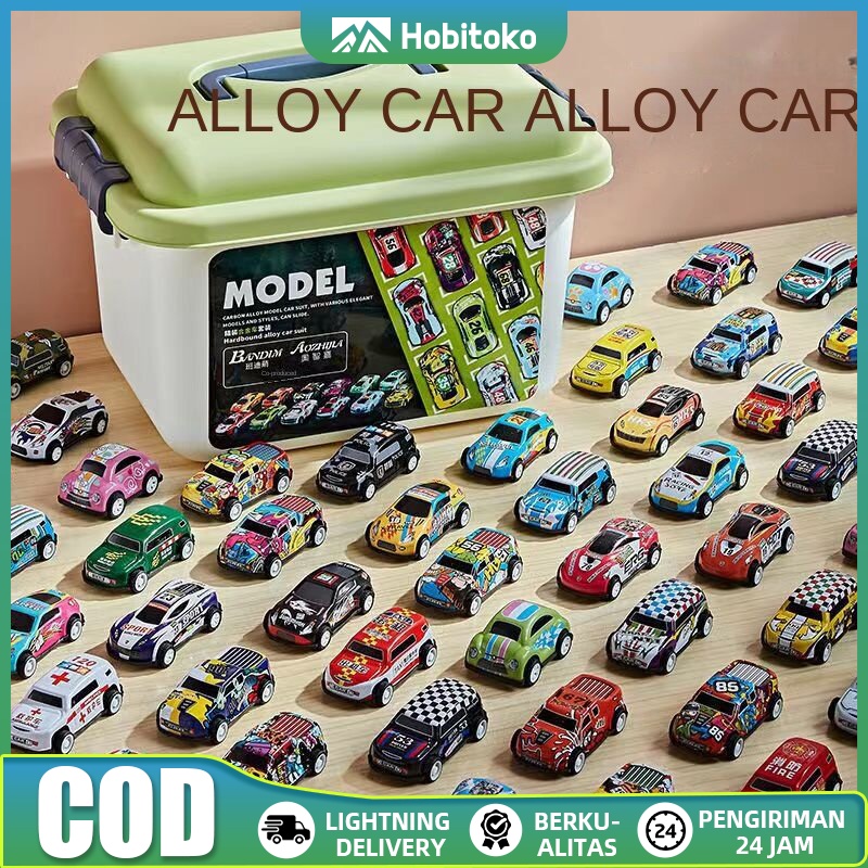 Jual Mainan Balap Mini Tarik Kembali Edisi Kolektor 50 Buah Mobil Tarik ...