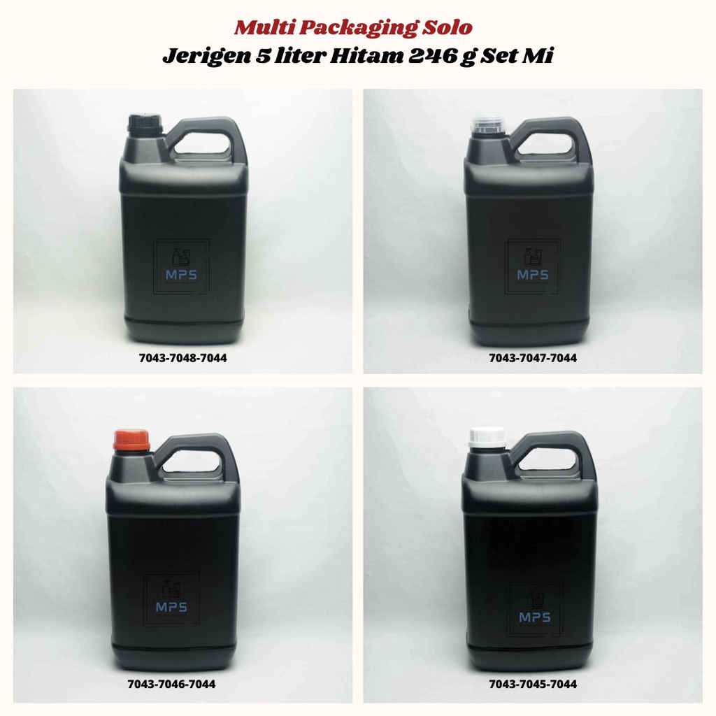 Jual Botol Jerigen 5 L Kotak Hitam HDPE Neck 40 Set Mi / Jerigen Hdpe ...