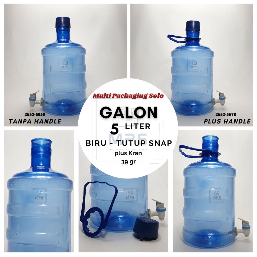 Jual Galon 5 L Pet + Kran / Galon Plastik / Galon / Galon Aqua / Aqua ...