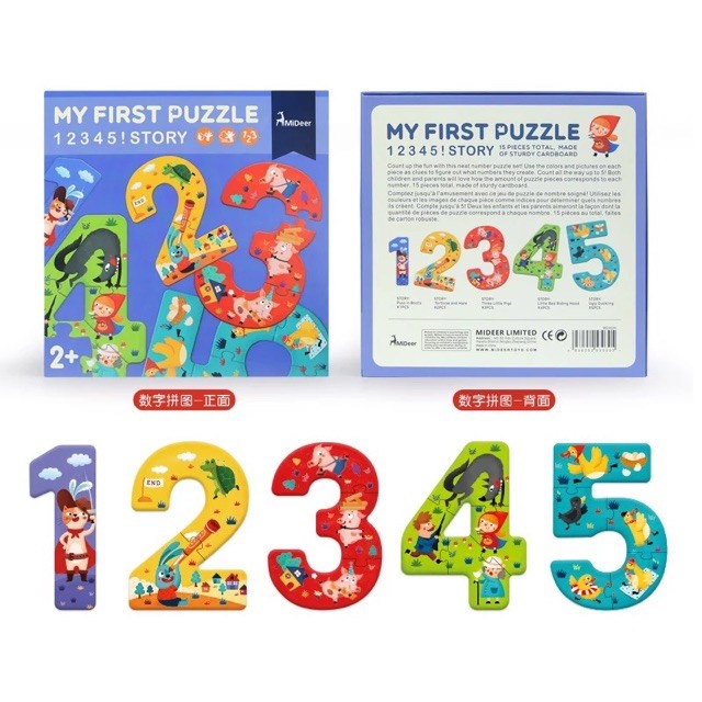 Jual Mideer My First Puzzle - Numbers 12345 - Mainan Edukasi Anak ...