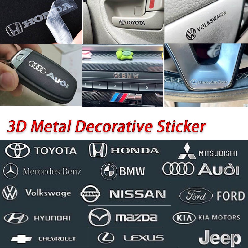 Jual Car Logo 3D Metal Decorative Sticker Car Interior Styling Sticker ...