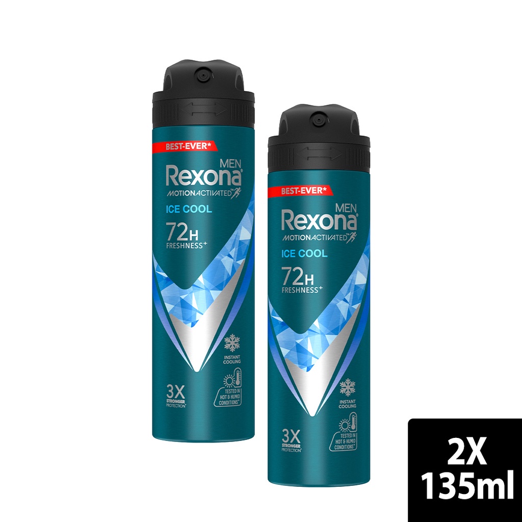 Jual Rexona Men Deodorant Body Spray Antiperspirant Ice Cool 135 ml ...