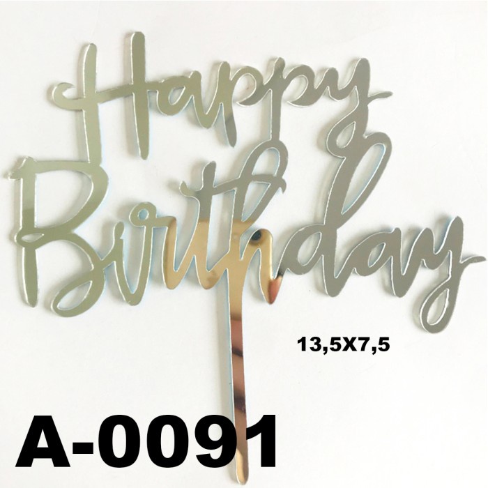 Jual Cake Topper Akrilik Happy Birthday Anniversary Cake Kue Ulang Tahun | Shopee Indonesia