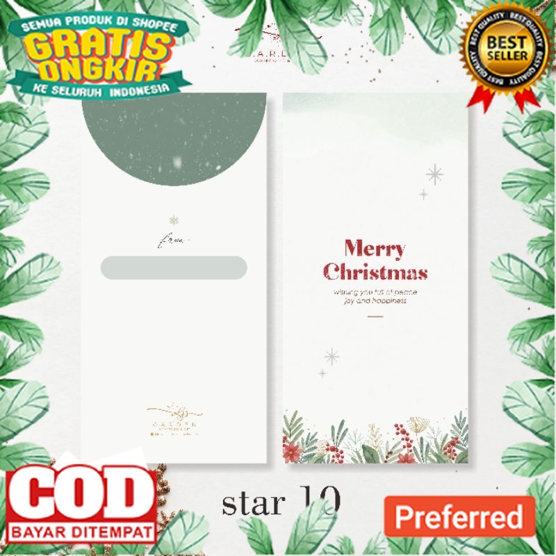 Jual [STAR SERIES] CUSTOM NAMA / Amplop Christmas / Amplop Natal ...