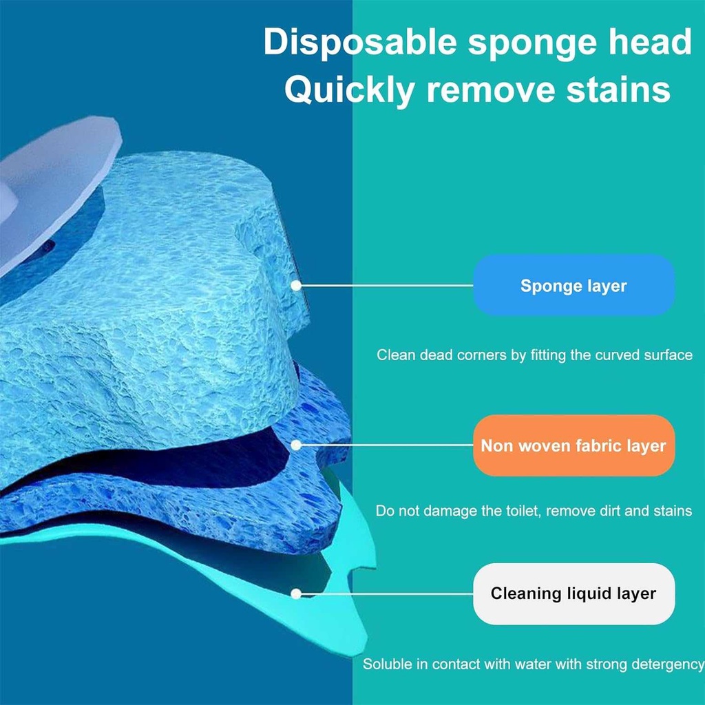 Jual MTS Kepala Sikat Toilet Kamar Mandi Disposable 8 PCS - R-OME01 ...