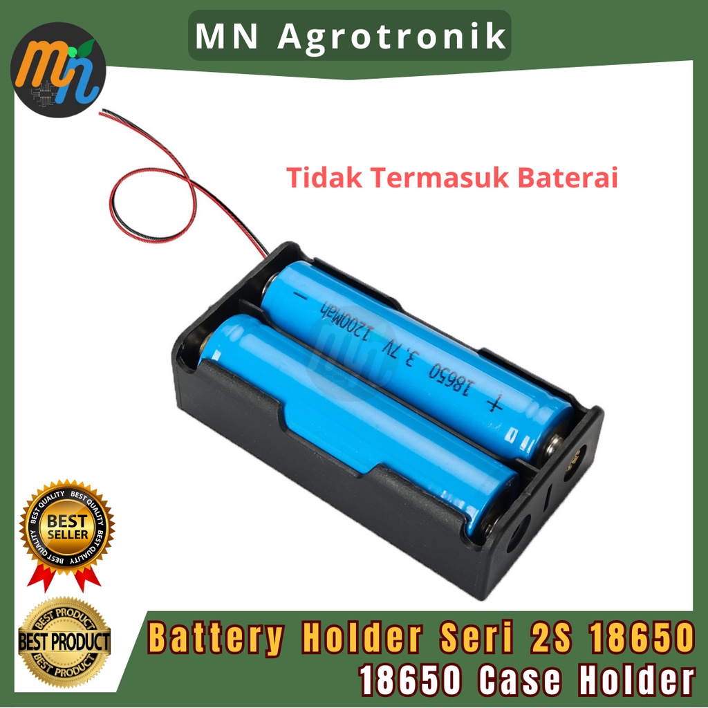 Jual KOTAK BATERAI 18650 BATTERY HOLDER 2S SERI 3.7V LI-ION LITHIUM ...
