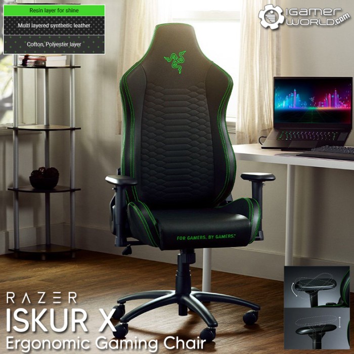 Jual Razer ISKUR X Ergonomic Gaming Chair | Shopee Indonesia