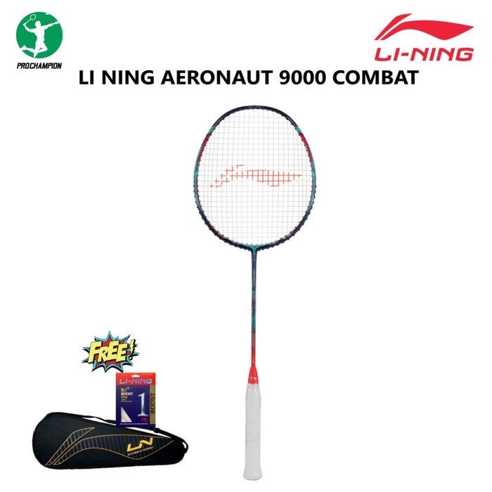 Jual Raket Badminton original Lining Aeronaut 9000 Combat 9000C Navy ...