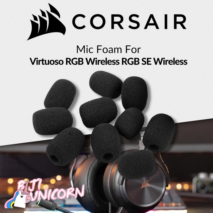 Jual Busa Mic Corsair Virtuoso RGB SE Wireless 7.1 Headset Foam ...