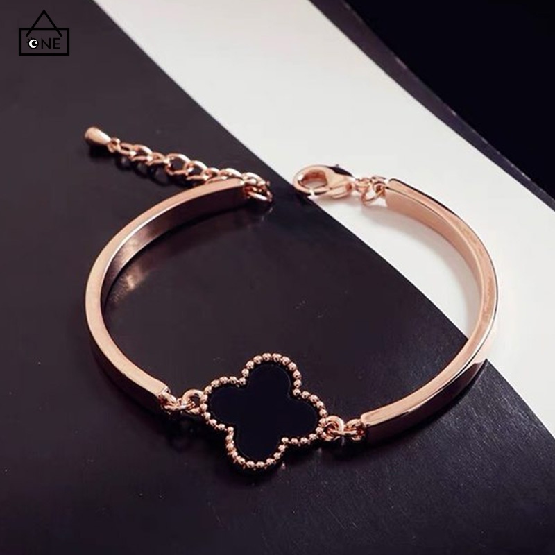 Jual COD ️ Fashion Jewelry Empat Daun Semanggi Gelang Menawan Desain ...