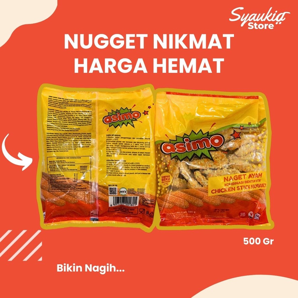 Jual Asimo Naget Ayam Stick 500 Gr Chicken Nugget Asimo Nugget Nuget ...