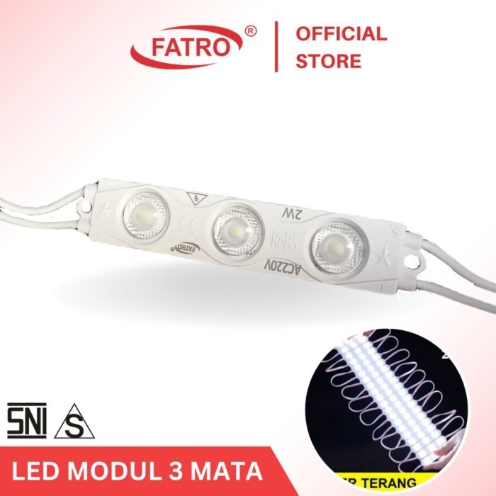 Jual FATRO LAMPU LED MODULE 3MATA 12 Volt / LED Modul 12V TERANG ANTI AIR | Shopee Indonesia