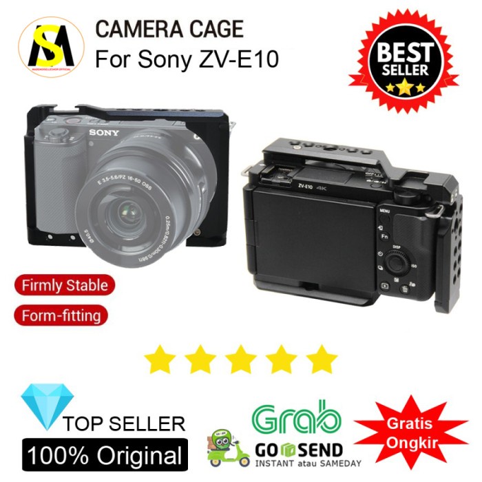 Jual Cage Rig for Sony ZV-E10 - Black - Full Metal like Ulanzi | Shopee ...