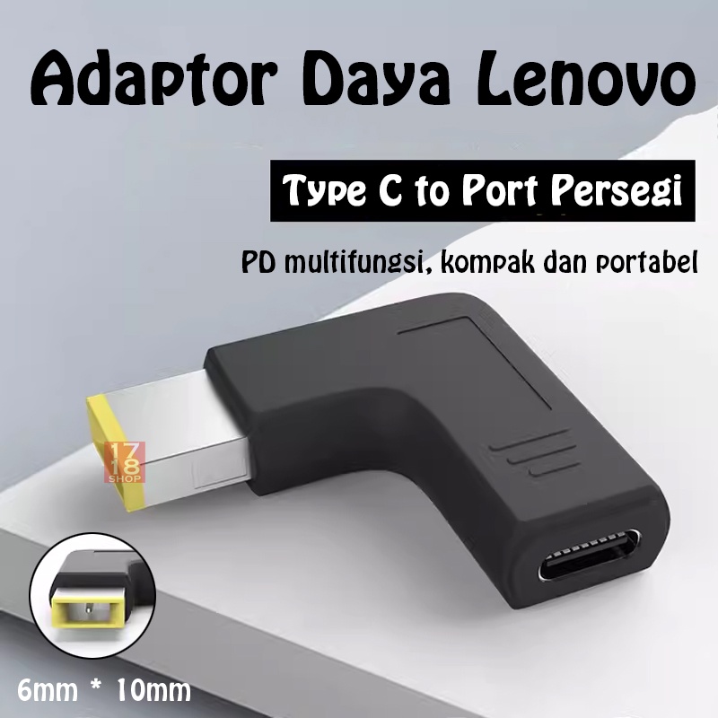 Jual USB Type C⇌Laptop Power Charger Adapter Charging for Thinkpad ...