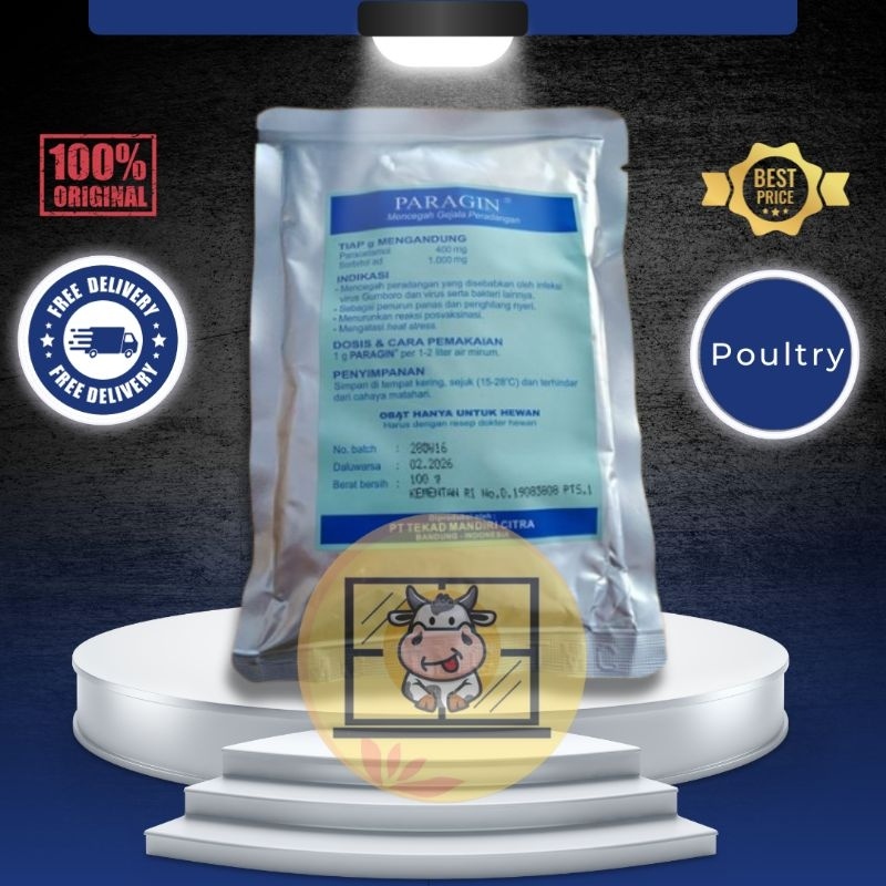Jual PARAGIN 100 gram Obat Anti Peradangan Mencegah Peradangan Hewan ...