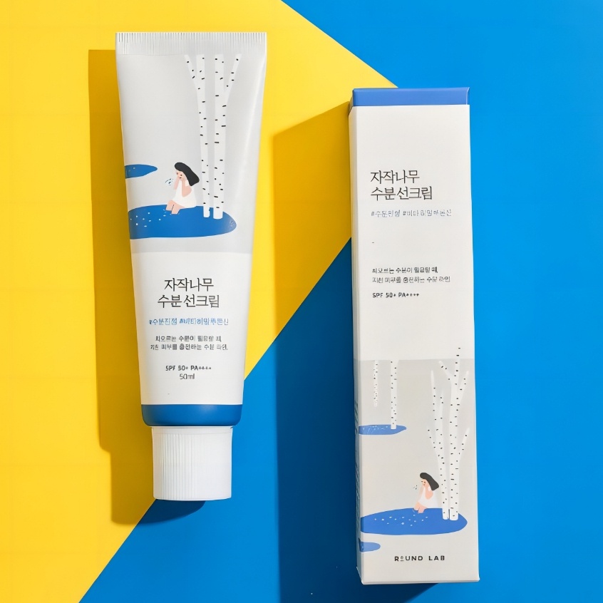 Jual Round Lab Sunscreen 50ml /Round Lab Birch Juice Moisturizing Sun ...