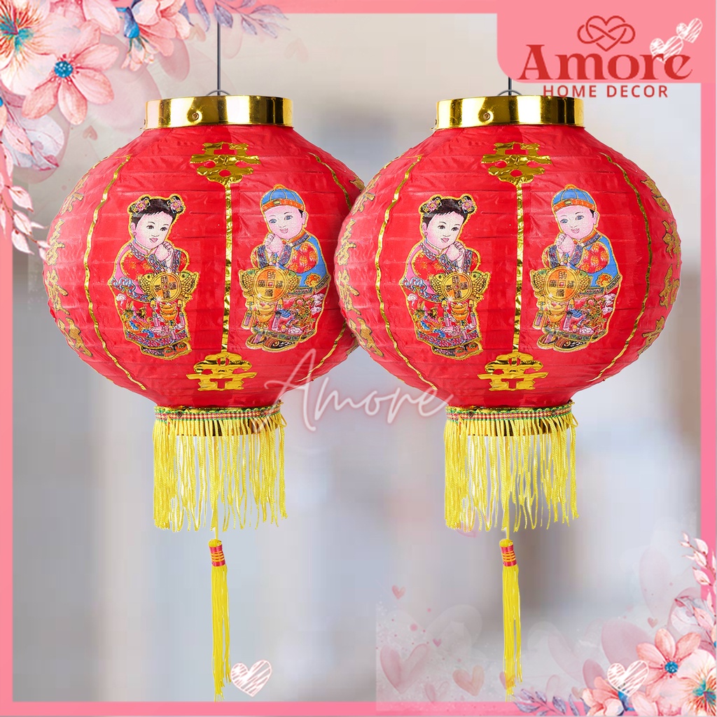 Jual 2PCS LAMPION KAIN IMLEK GONG XI HANGING LENTERA LANTERN IMLEK ...