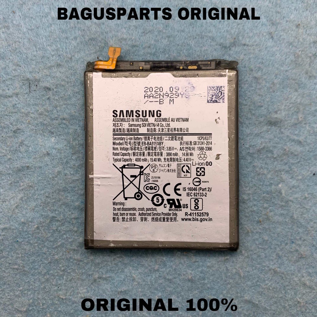 Jual BATRE BATERAI BATTERY EB-BA515ABY SAMSUNG A51 ORIGINAL COPOTAN | Shopee Indonesia
